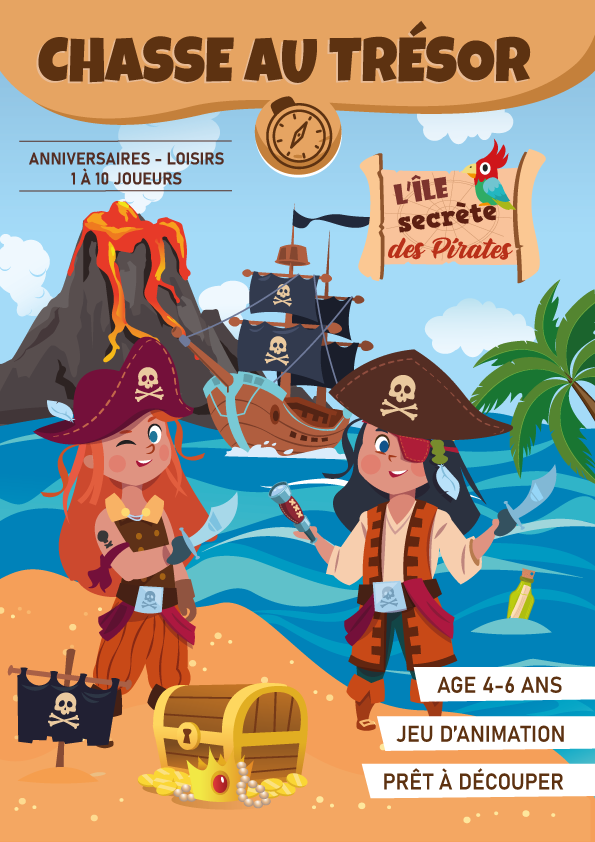 Cahier d'Activités Pirates : Chasse au Trésor à découper ! (réutilisable)